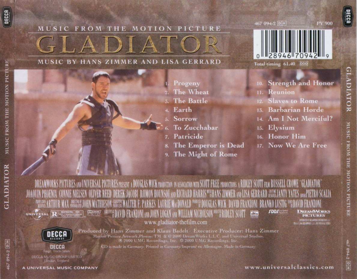 Gladiator : Back | CD Covers | Cover Century | Over 1.000.000 Album Art ...
